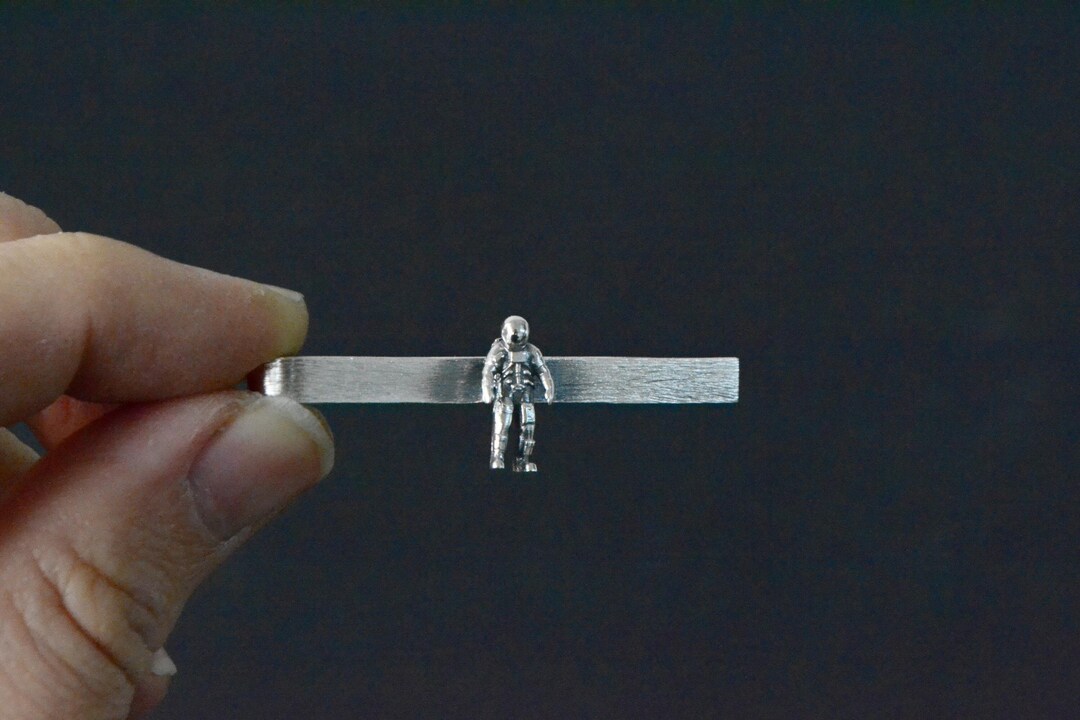 Astronaut Apollo 11 Tie Clip, 925 Silver Moon Spaceman Space Nasa Tie ...