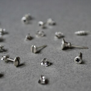 Screw Post Earrings, Unisex Phillips Screw Stud Earrings, Hardware ...