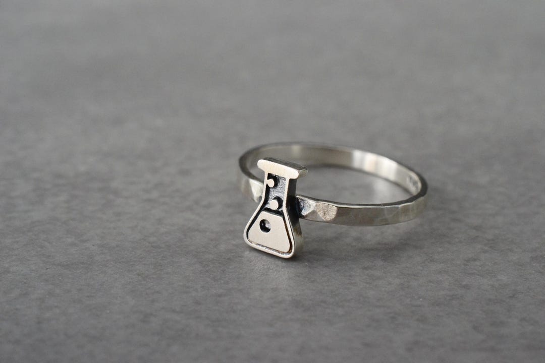 Science Flask Ring | 925 Silver Chemistry Lab Beaker Jewelry, Geeky ...