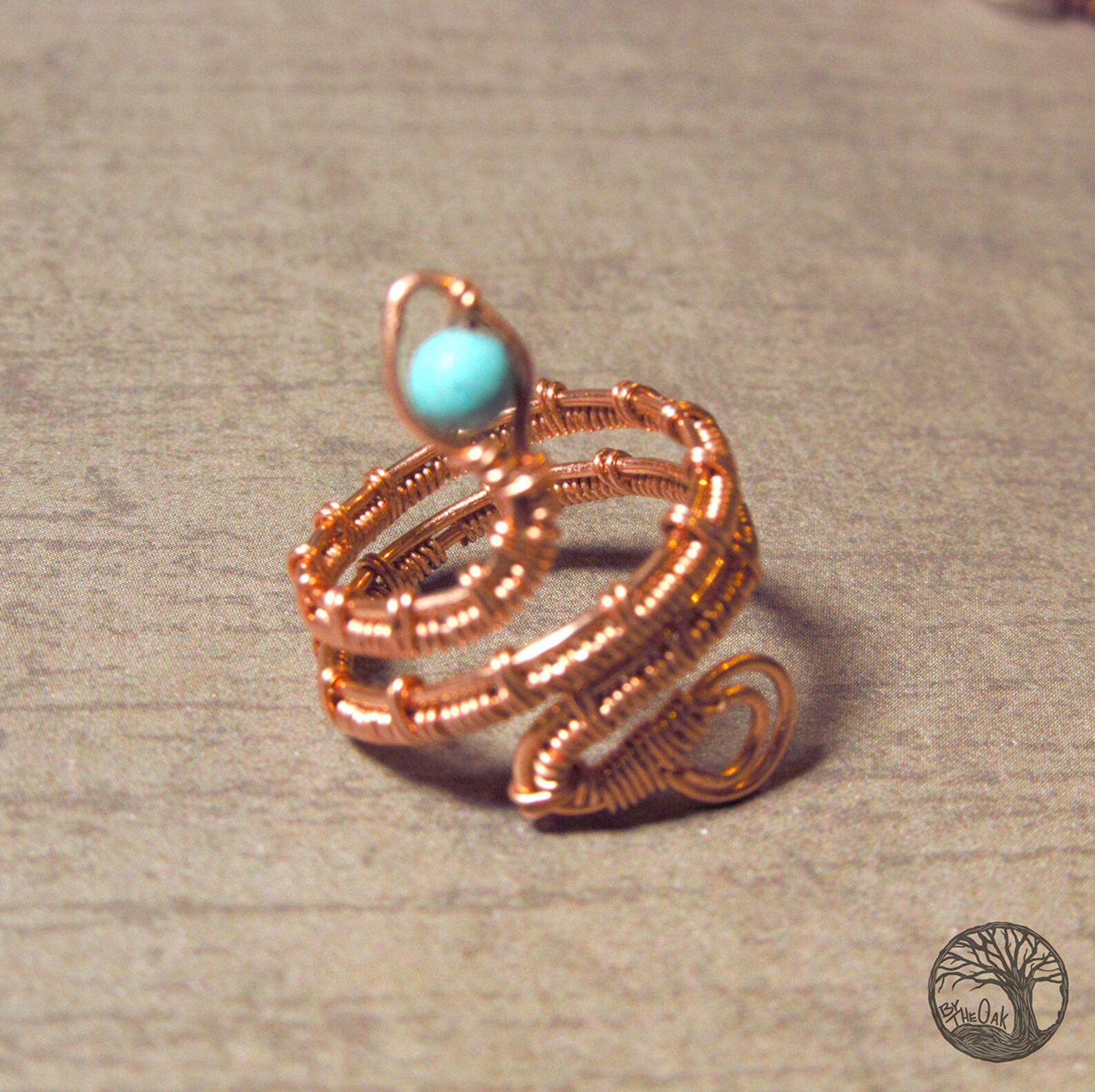 Wire Wrapped Snake Ring Copper Turquoise Magnesite Serpent - Etsy Canada