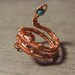 Wire Wrapped Snake Ring Copper Turquoise Magnesite Serpent Fantasy ...