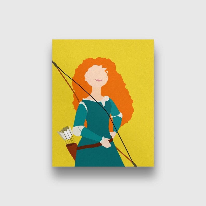Merida Minimalist Poster Brave Merida Brave Disney Poster - Etsy UK