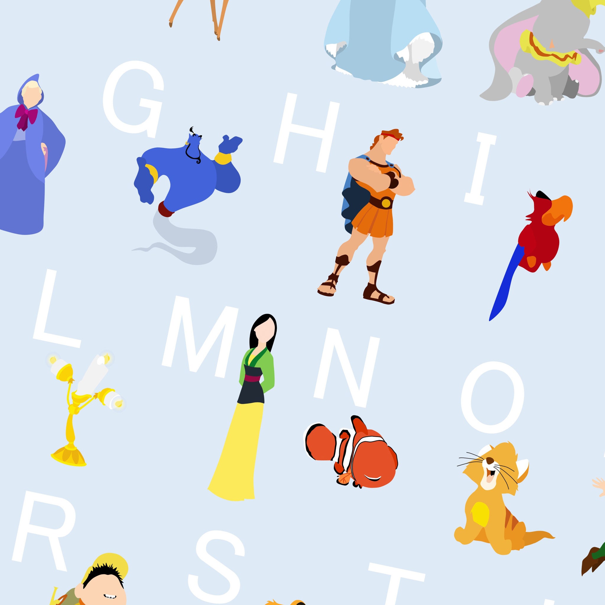 Disney Alphabet Poster at Andrea Mcclelland blog