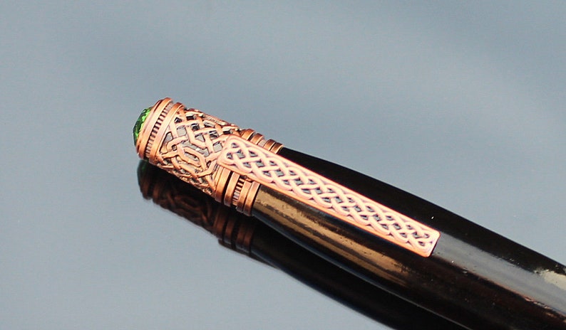 Antique Copper Arch Druid Bog Oak Swarovski Pen D&D - Etsy