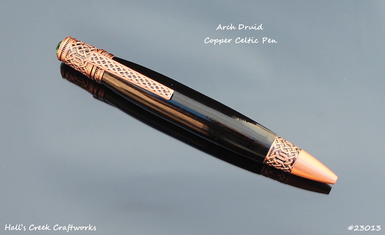 Antique Copper Arch Druid Bog Oak Swarovski Pen D&D - Etsy