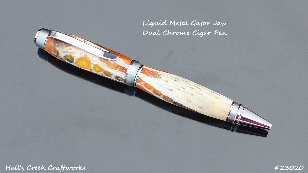 Liquid Metal Gator Jaw Dual Chrome Cigar Pen - Etsy