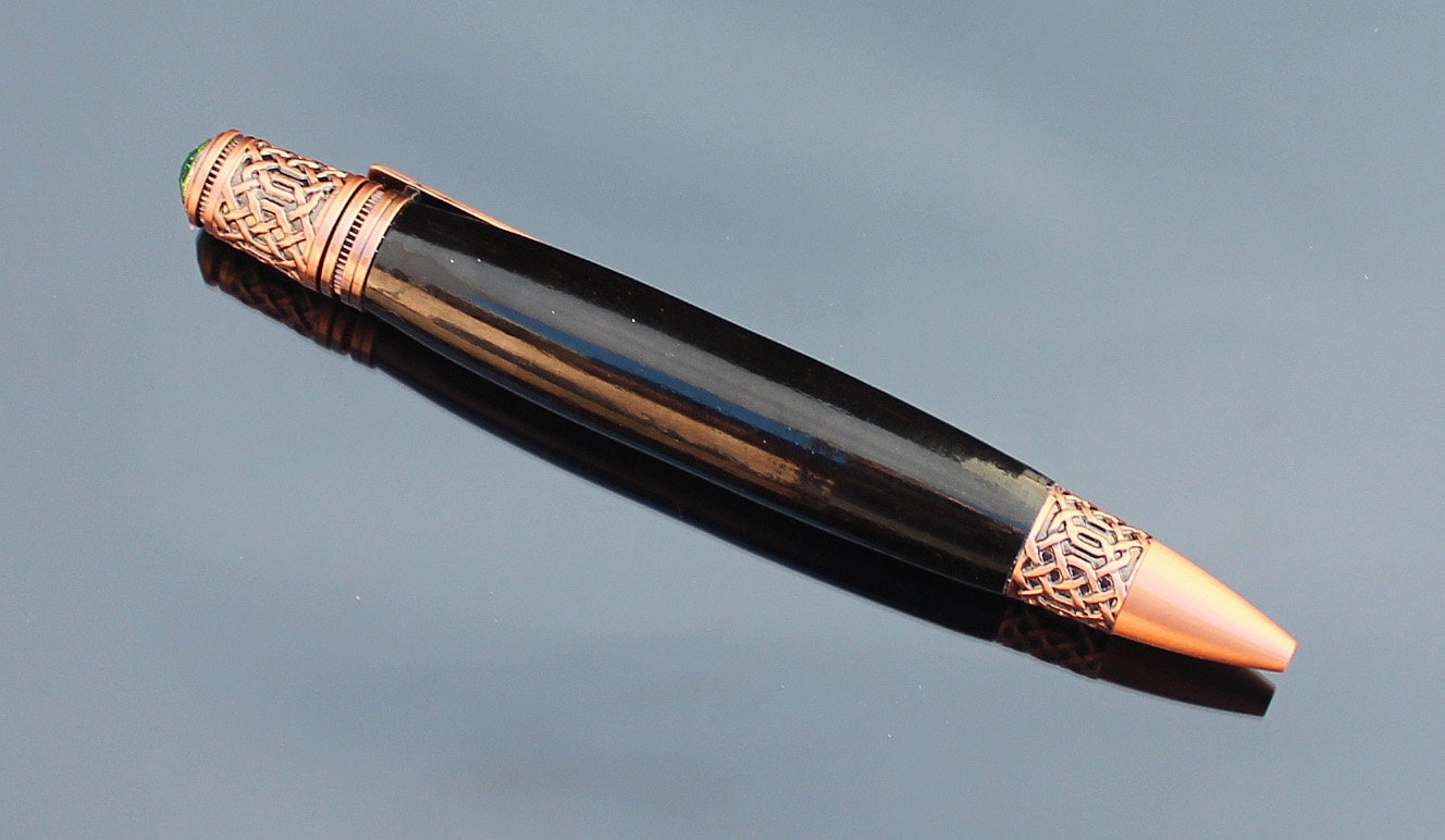Antique Copper Arch Druid Bog Oak Swarovski Pen D&D - Etsy