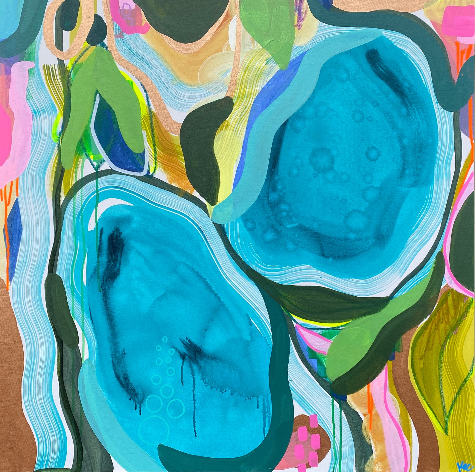 Cenotes - Fine Art Print- Mexico Inspired Abstract Design Water - Etsy