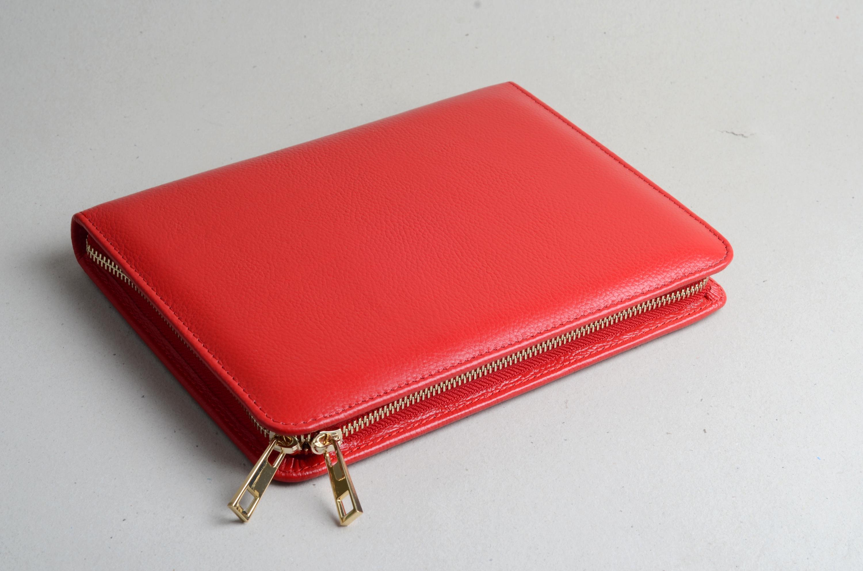 Red Leather iPad Mini Case: Full Grain Leather Clutch Wallet - Etsy