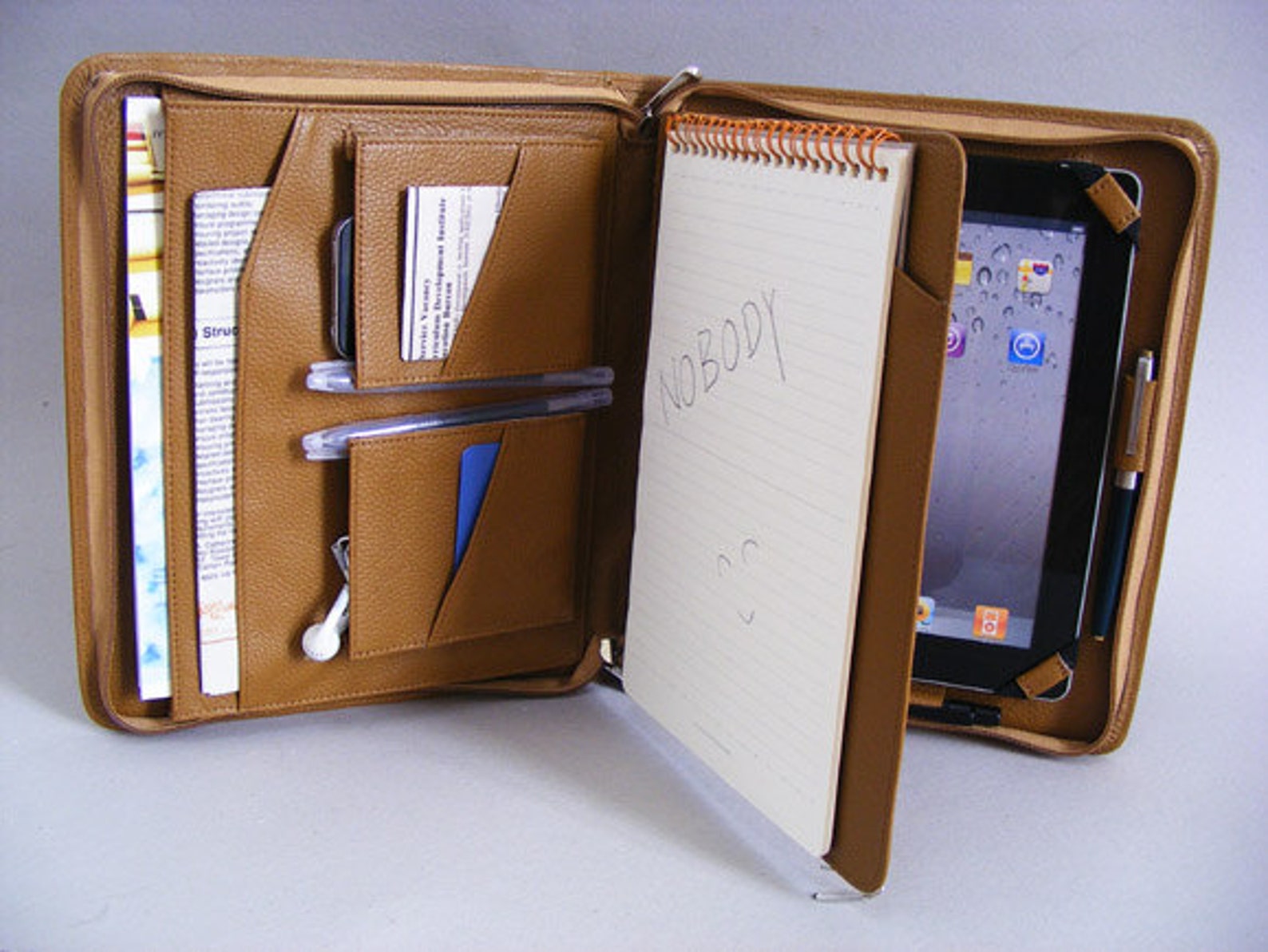 Ipad Leather Portfolio Case With the Writing Pad for Apple - Etsy