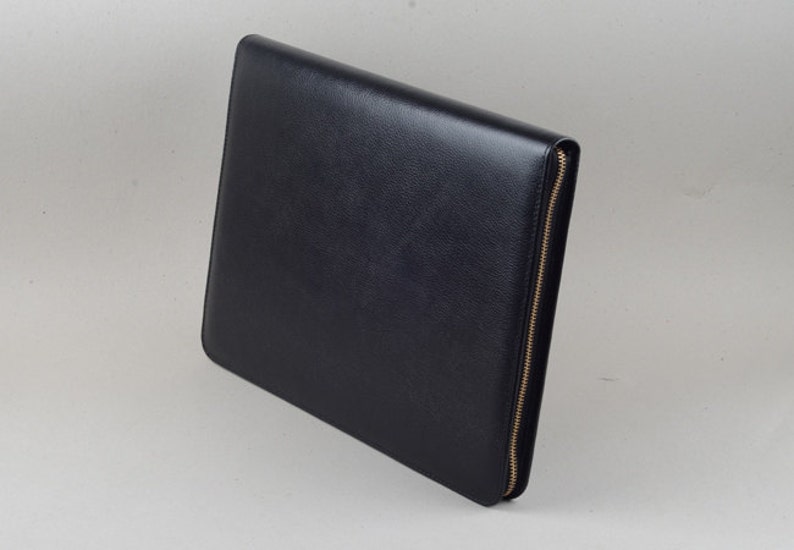 Writing Journal Business Portfolio Case Black Leather With - Etsy