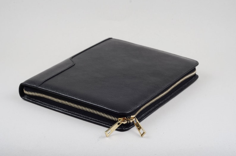 Leather iPad Mini Portfolio Case With A5 Notepad, iPhone Pockets - Etsy