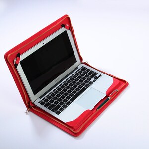 Red MacBook Air Business Zipper Sleeve Carrying Cover Protection Slim ...
