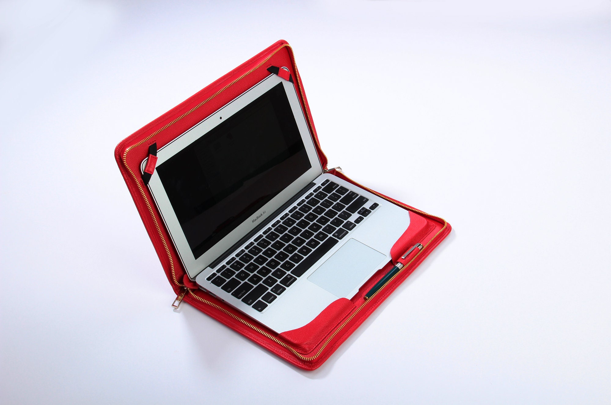 Red Macbook Air Business Zipper Sleeve Carrying Cover - Etsy