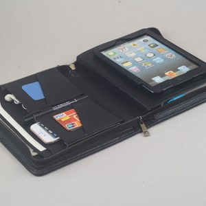 Leather iPad Mini Portfolio Case: A5 Notepad Organizer - Etsy