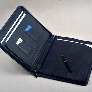 Leather Surface Pro Portfolio Case: Kickstand, Handle, A4 Pad Holder - Etsy