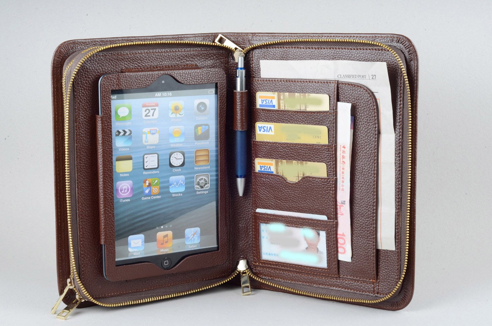 Hand Clutch Mini Ipad Leather Wallet With Handle for Apple | Etsy