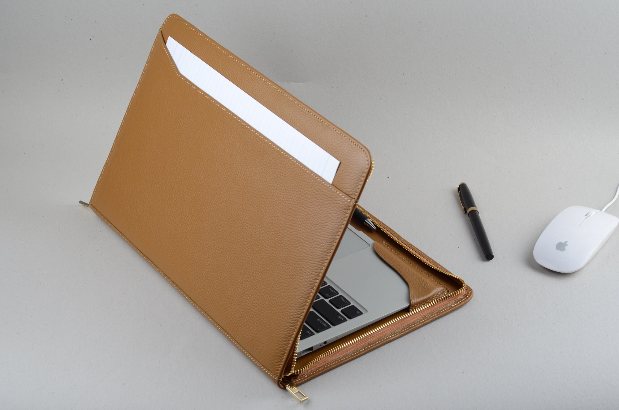 Macbook Pro Leather Sleeve Zipper Coverapple Macbook Laptop - Etsy