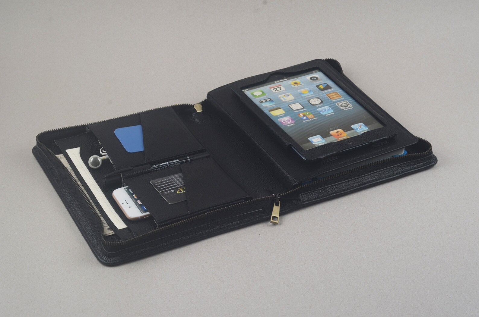 Leather iPad Mini Portfolio Case: A5 Notepad Organizer - Etsy