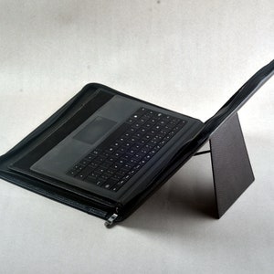 Leather Surface Pro Portfolio Case: Kickstand, Handle, A4 Notepad ...