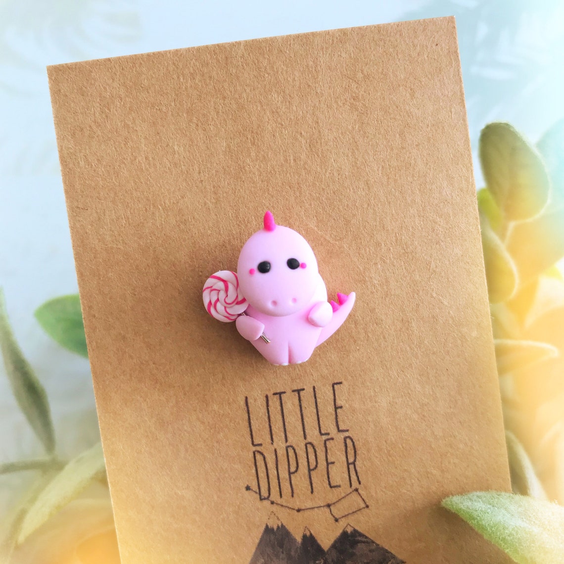 Cute Kawaii Dinosaur pinkasaurus Pin | Etsy