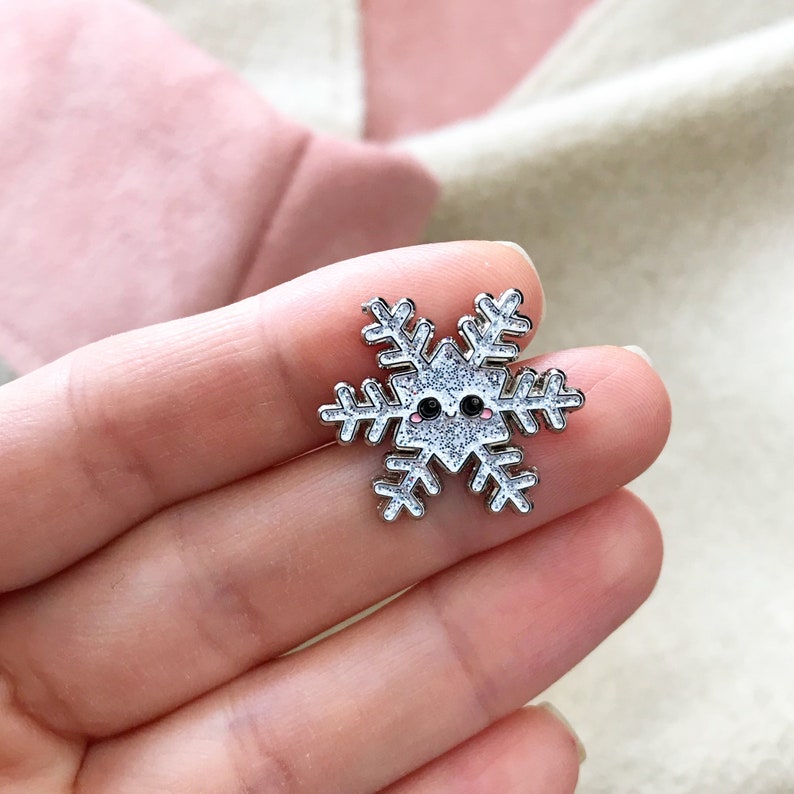 Snowflake Soft Enamel Pin | Etsy