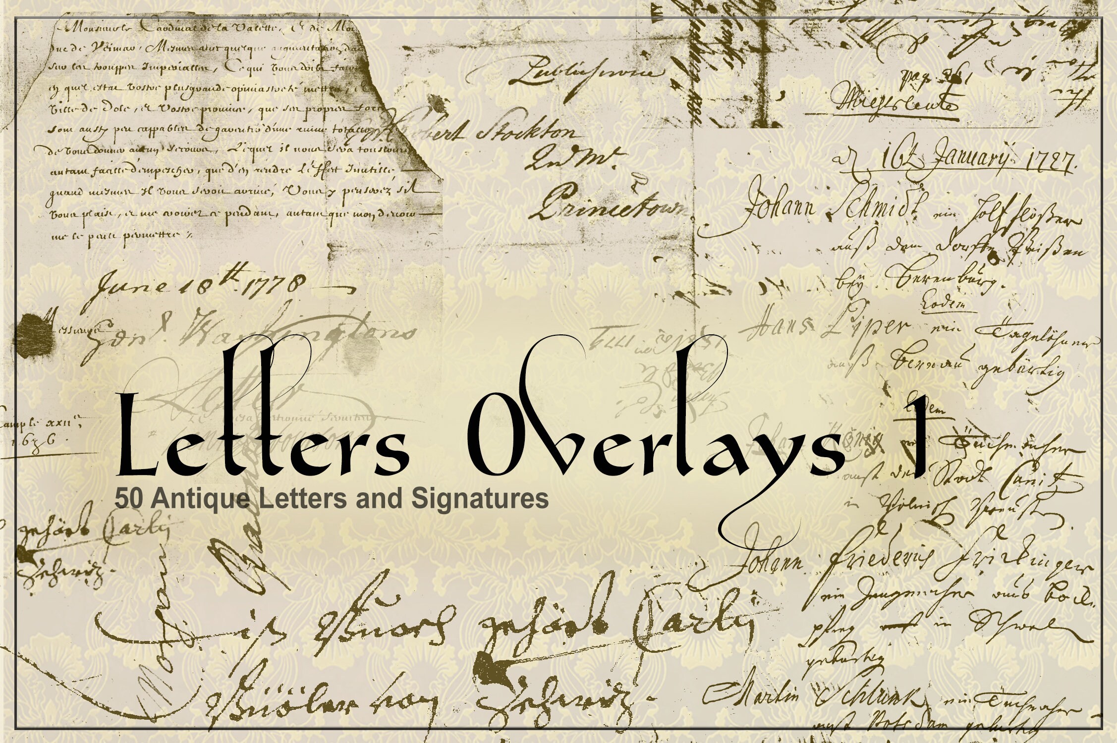 Antique Letters Overlays for Photoshop - Etsy Canada