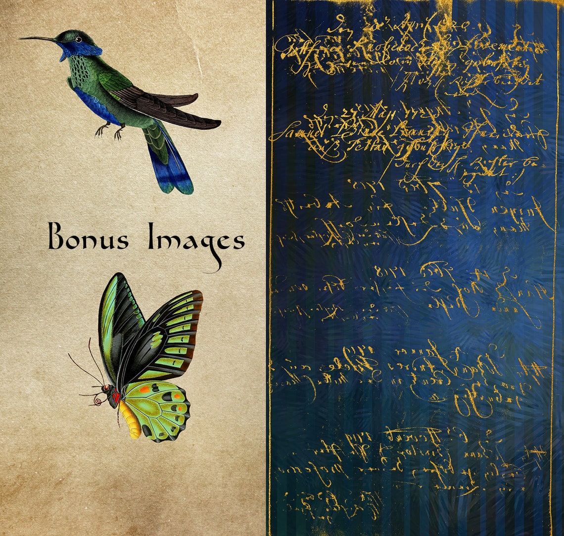 Downloadable Scrapbook Paper Set: Elegant Midnight and Teal - Etsy