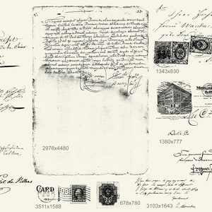 Antique Letters Overlays for Photoshop 2 - Etsy