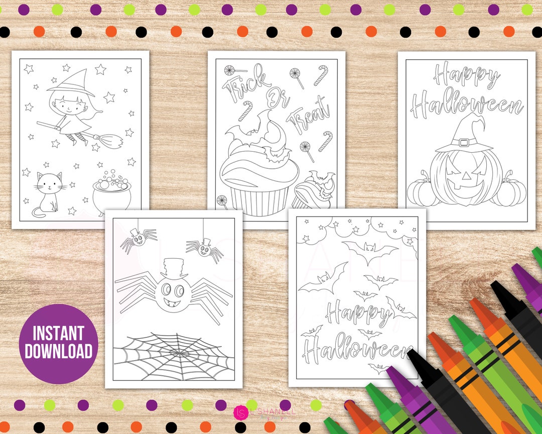 Printable Halloween Coloring Sheets / Halloween Coloring / Halloween ...