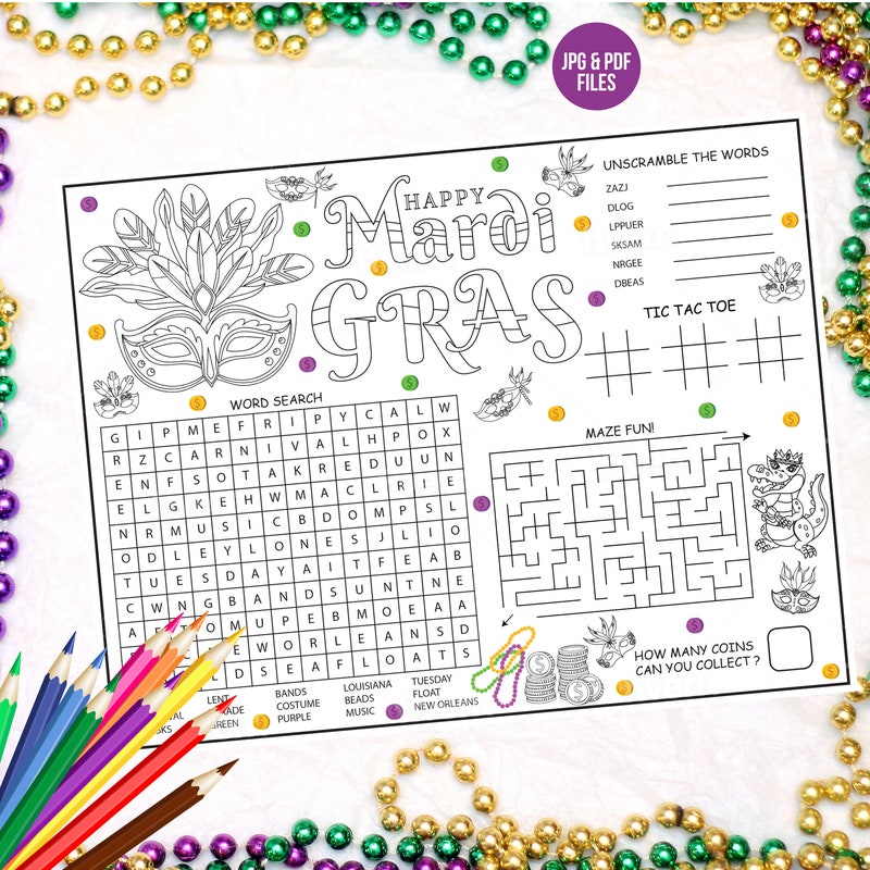 Mardi Gras Activity - Etsy