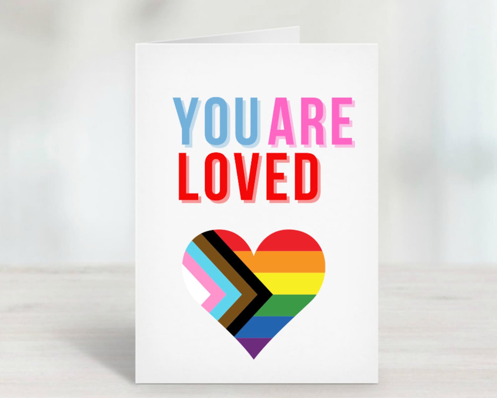 You Are Loved Lgbtq Greeting Card Gay Pride Card Gender Etsy