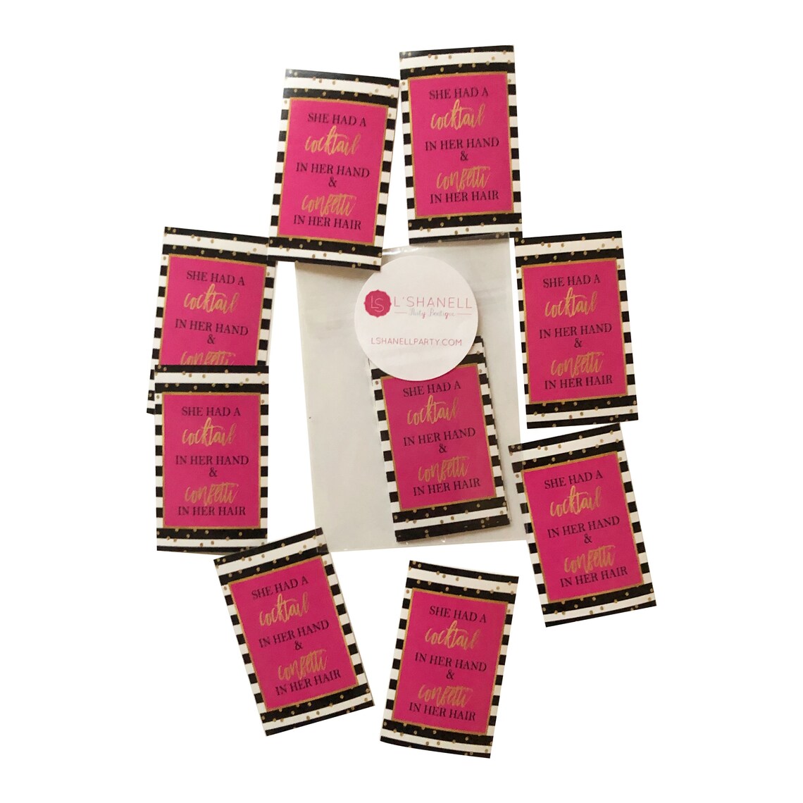 Kate Spade Stickers / Kate Spade / She Had A Cocktail In Her | Etsy