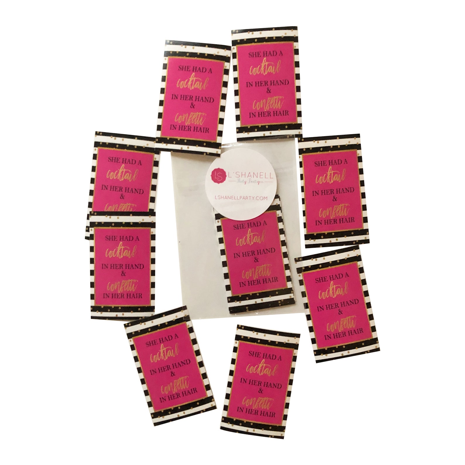 Kate Spade Stickers / Kate Spade / She Had A Cocktail In Her | Etsy