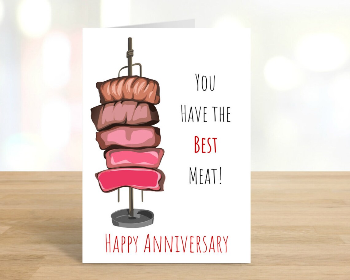 Printable You Have The Best Meat / Funny Anniversary Card / | Etsy