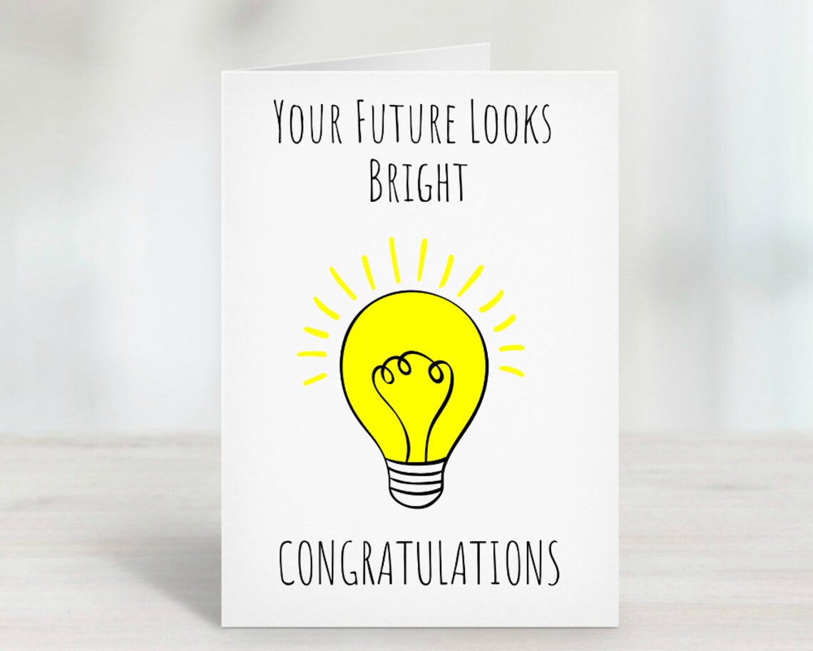 Printable Graduation Card / Your Future Looks Bright / Class | Etsy