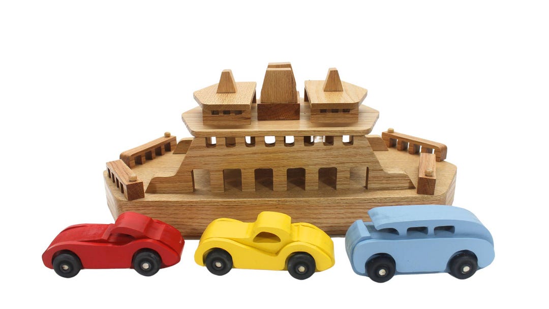 Wooden Toy Model Washington State Ferry Boat With 3 Cars - Etsy