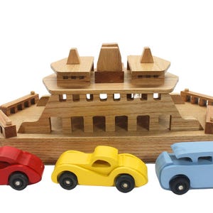 Wooden Toy Model Washington State Ferry Boat With 3 Cars - Etsy
