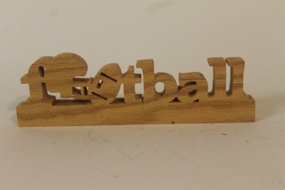 Football Desk Sign With a Helmet for the First Letter - Etsy