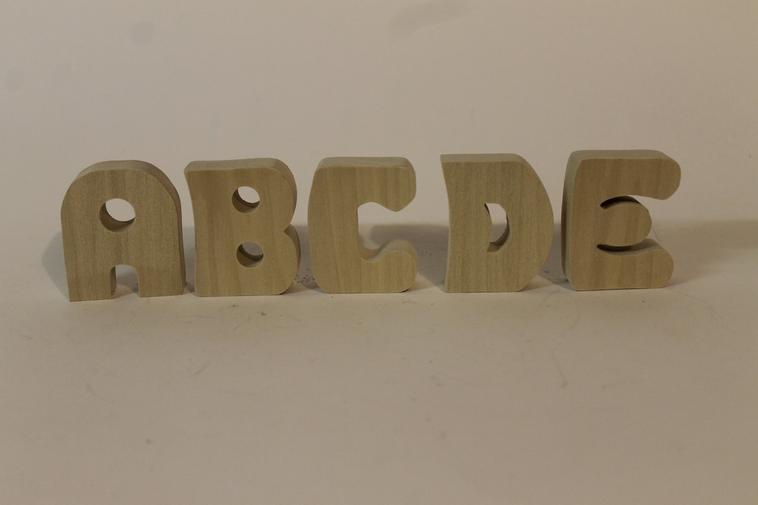 Complete Wooden Alphabet Set 26 Letters Choose From Oak or Paintable ...