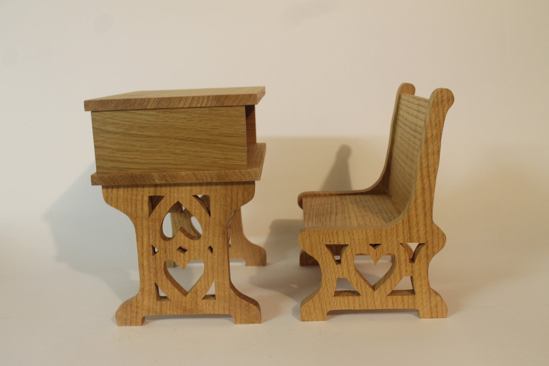 Vintage-inspired Wooden Doll Desk and Chair - Ideal for 18 Inch Dolls ...