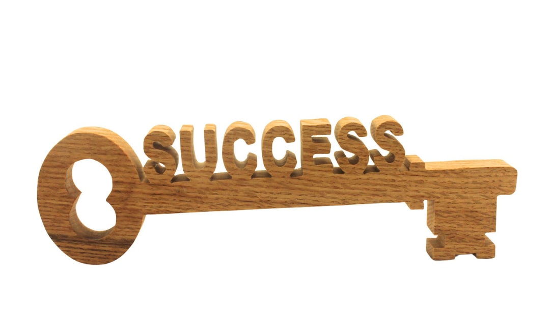 Key to Success Desk Sign or Wall Hanging Handcrafted From Oak - Etsy