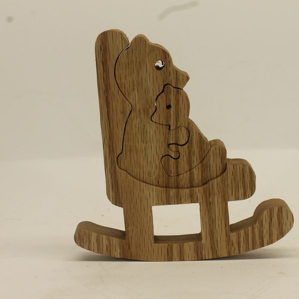 Wooden Rocking Bear - Etsy