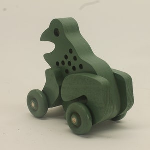 Whimsical Wooden Toy Frog on Wheels - Handcrafted Kids' Fun! - Etsy