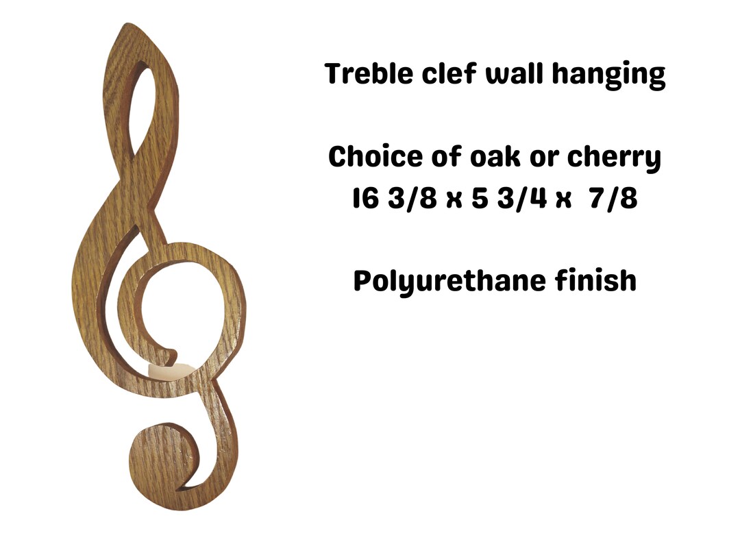 Handcrafted Wood Treble Clef Wall Art for Musicians - Etsy