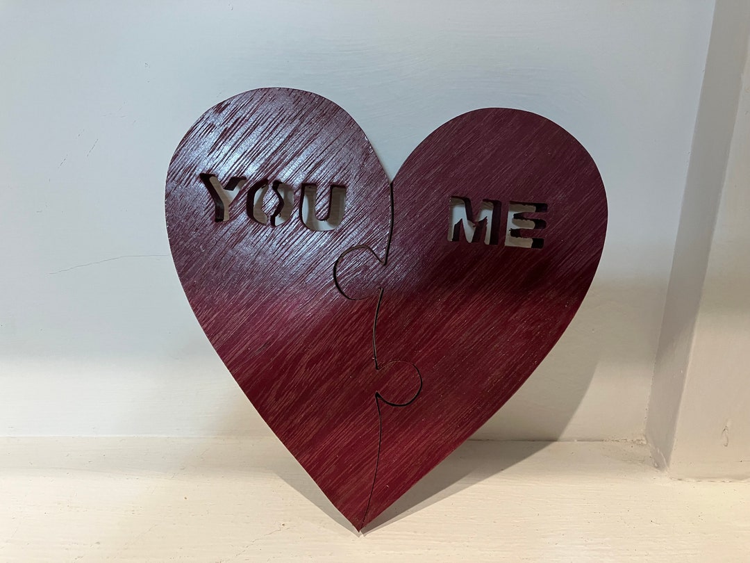 This Clever Heart Puzzle Has Two Pieces, you and me. It is Made From ...