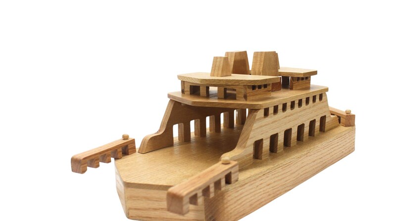 Wooden Toy Model Washington State Ferry Boat With 3 Cars - Etsy