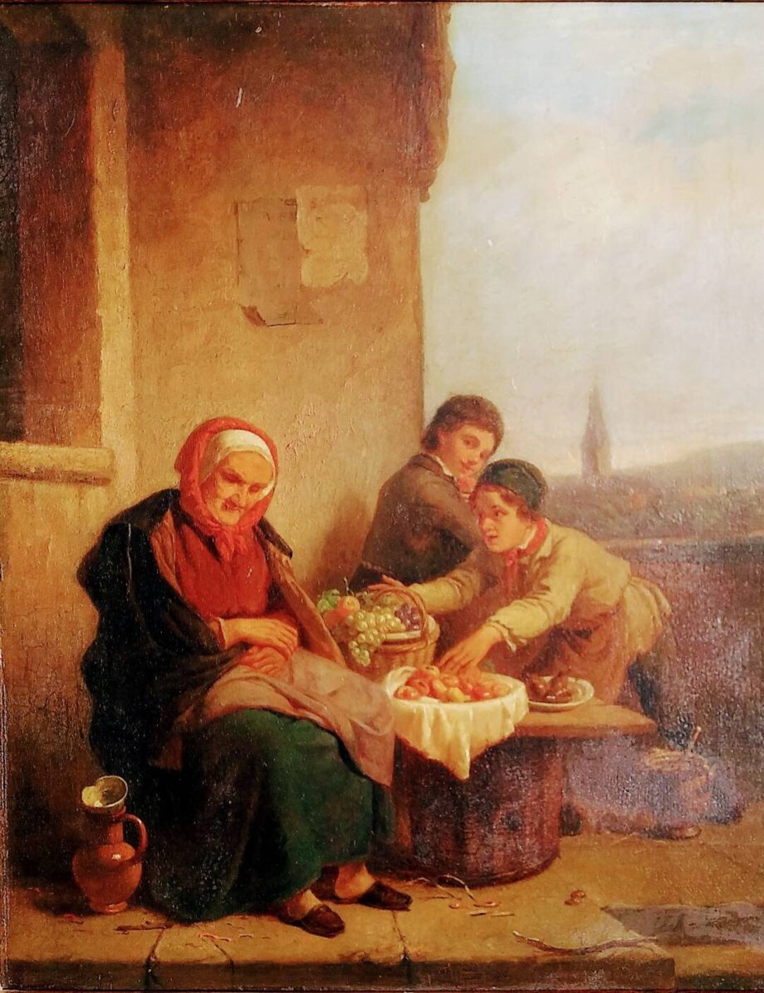 Antique Karl Gebhardt German Realism School Painting Royal Ornate Frame ...