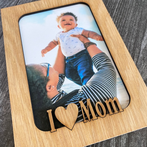 I Love You Mom Picture Frame - Etsy