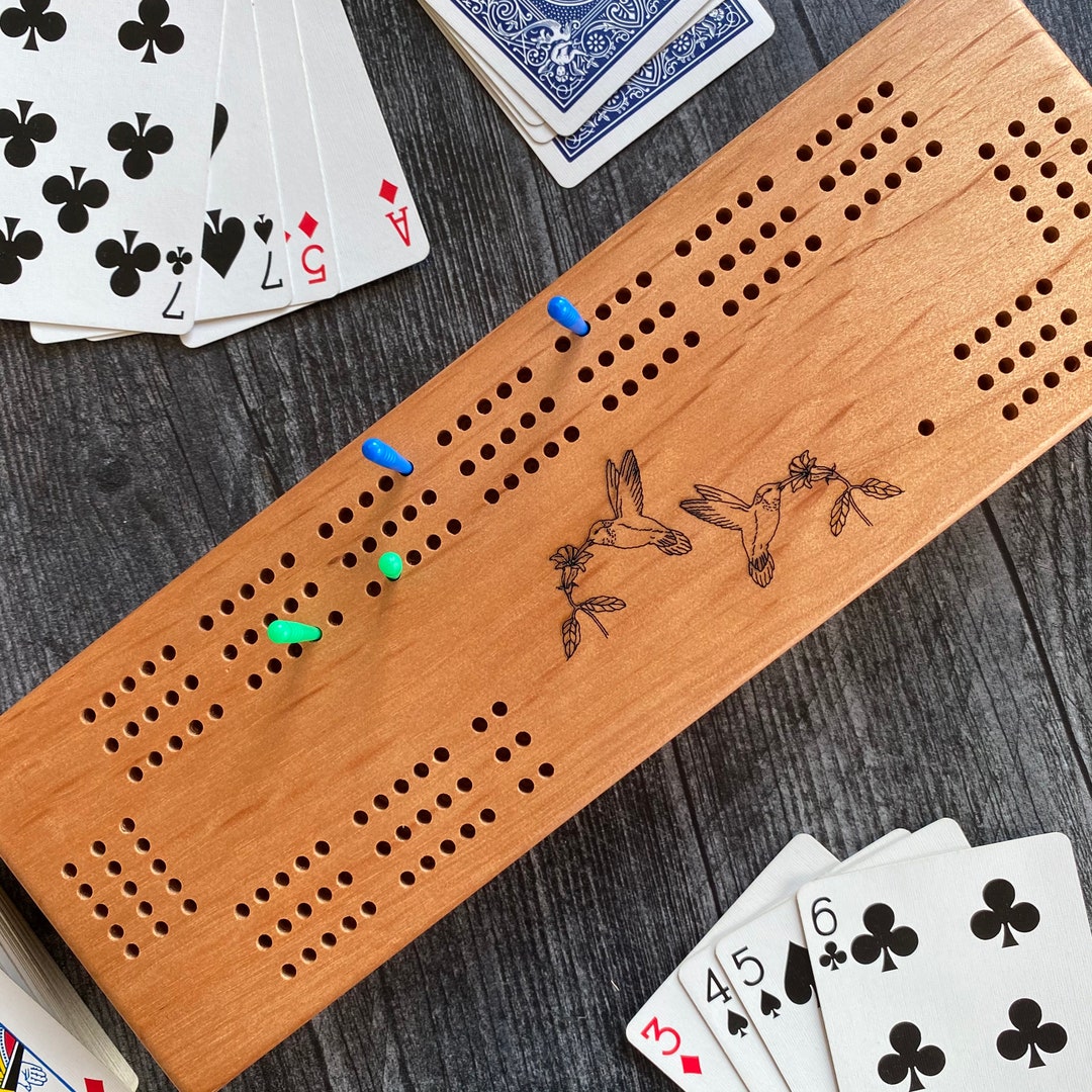 Laser Engraved Cribbage Board | Mother's Day Gift | Hummingbird ...